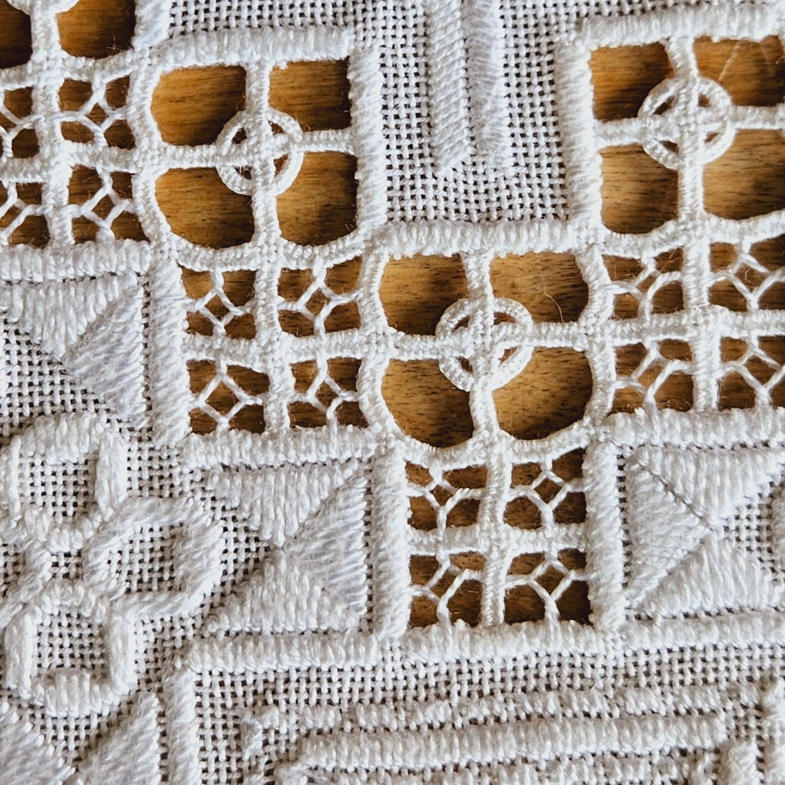 Vintage Hardanger Embroidered Linen Tablecloth - Swedish Openlace - Etsy