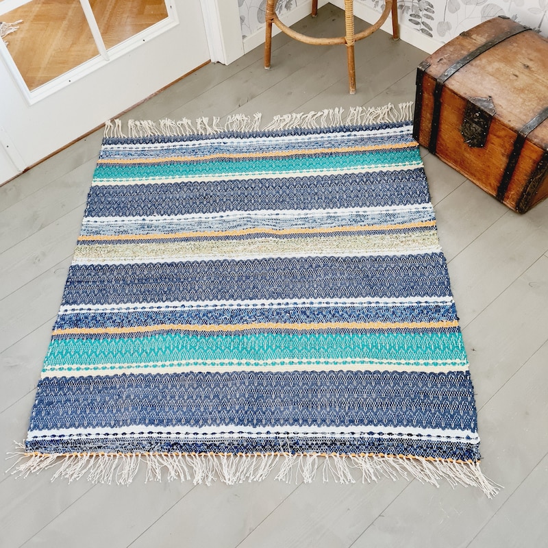 Loom Woven Rag Rugs - Etsy