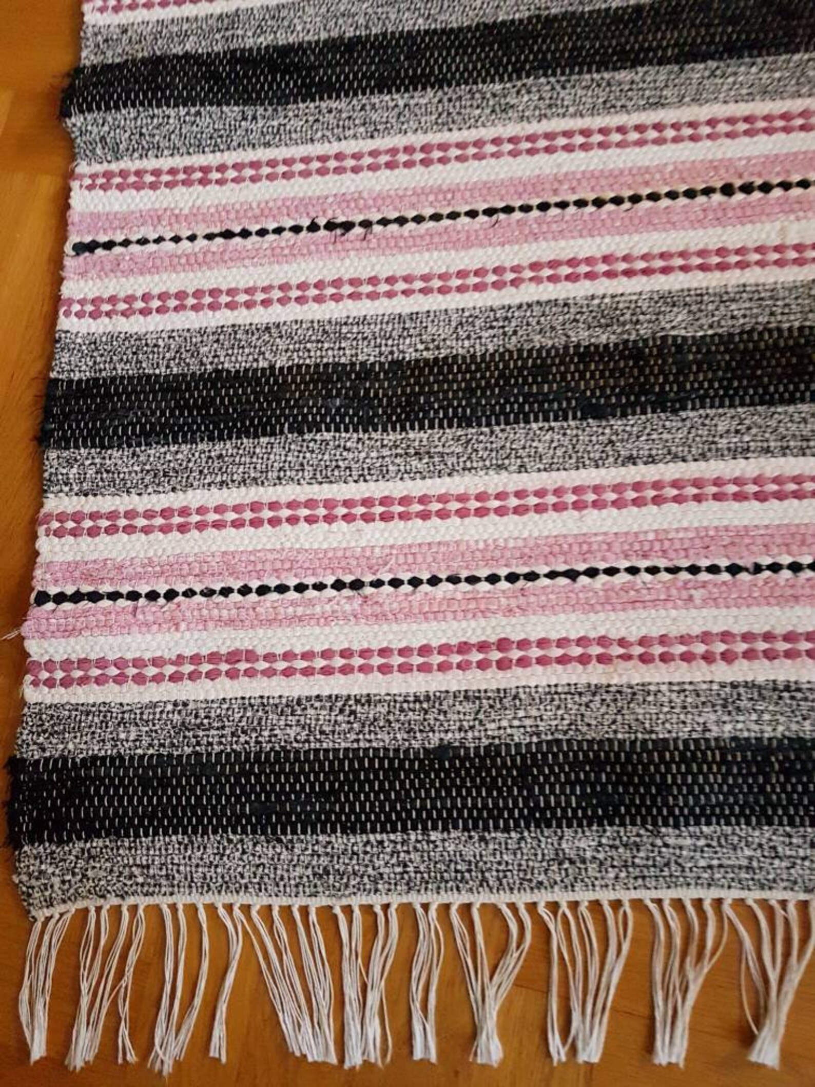 Lovely Swedish Handwoven Rag Rug / Carpet / Teppich | Etsy