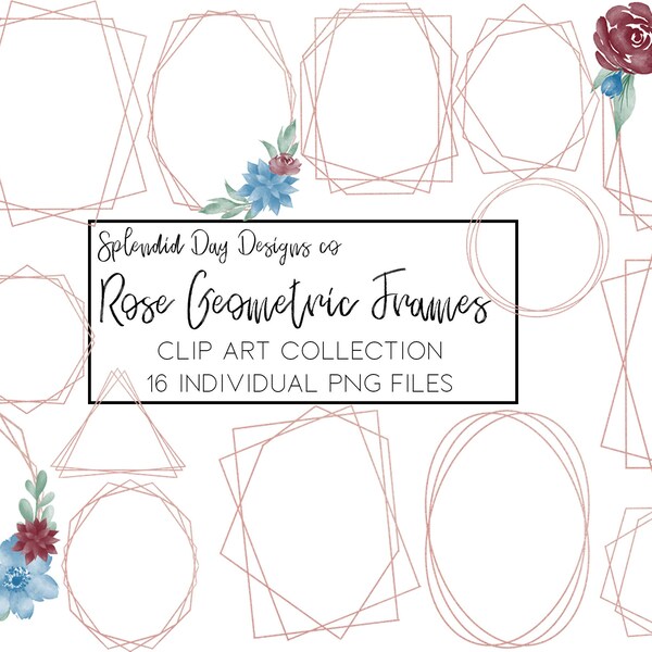 Geometric Rose - Etsy