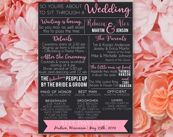 One Page Program Template - Etsy