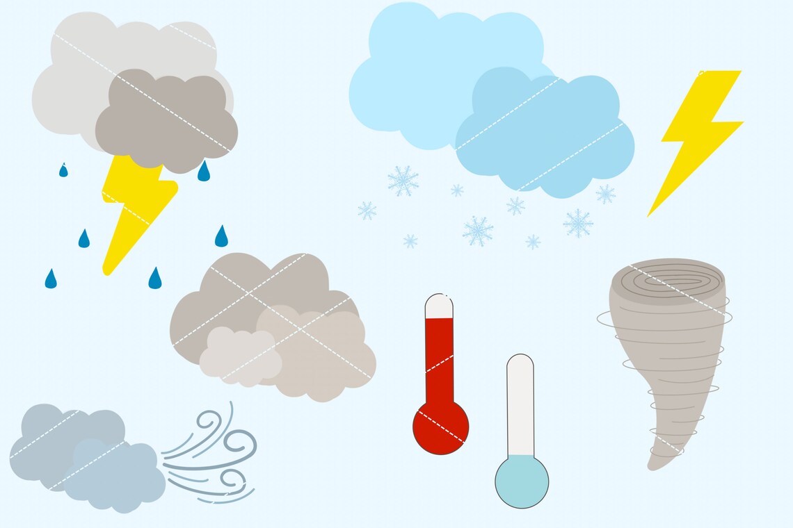 Weather Clipart Forecast Clipart Classroom Clipart Science - Etsy