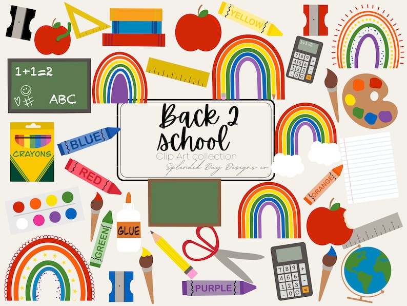 Back to School Clipart Classroom Art Clip Art for Teachers - Etsy