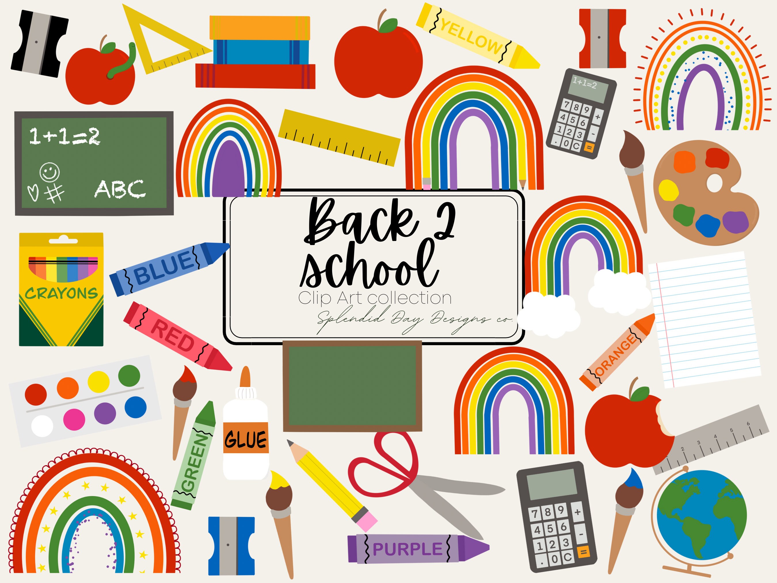 Back to School Clipart Classroom Art Clip Art for Teachers - Etsy
