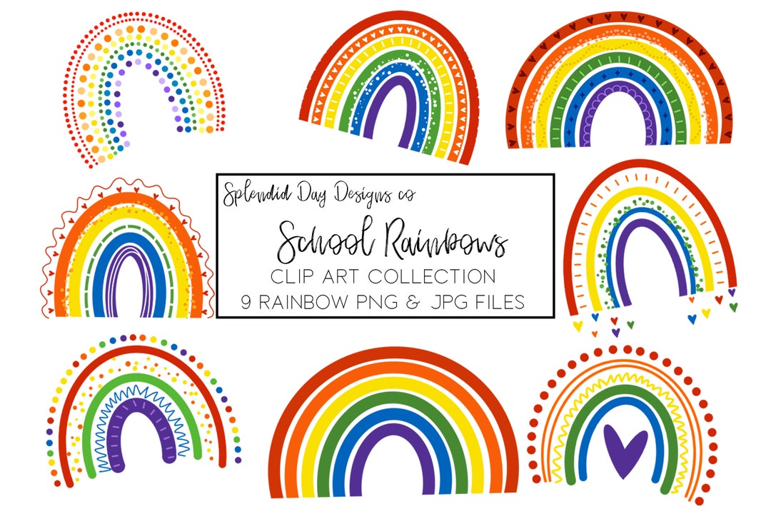 School Rainbow Clip Art, ROYGBV Clip Art, Clipart for Teachers, Primary ...