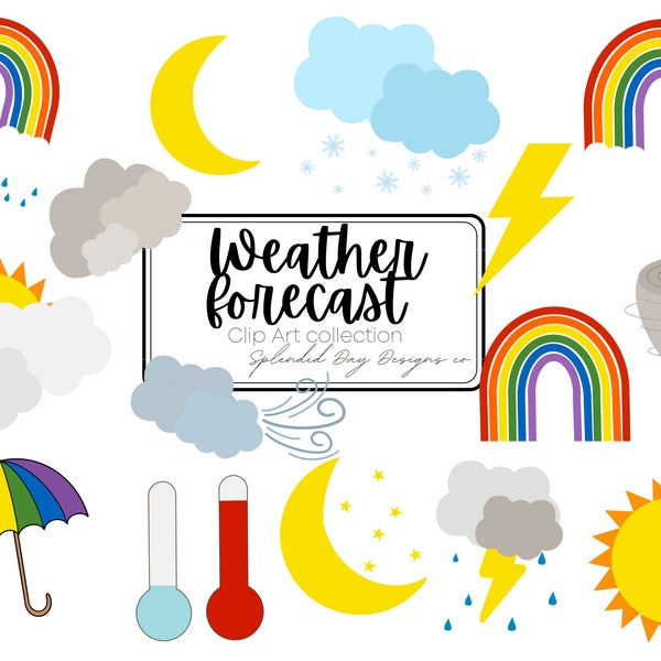 Weather Clipart for the Classroom - Etsy