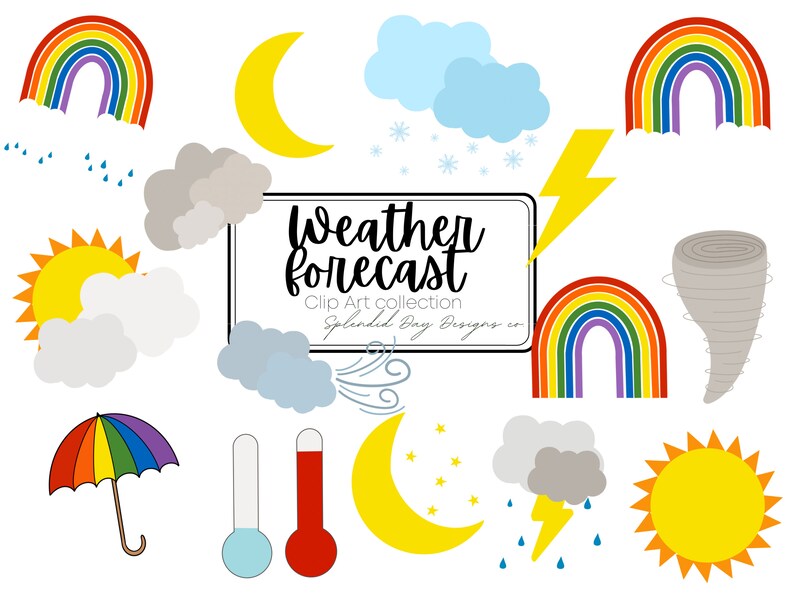 Weather Clipart Forecast Clipart Classroom Clipart Science - Etsy
