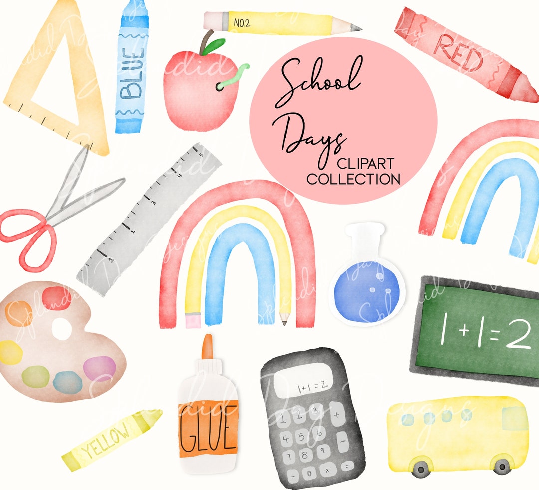 Back to School Clip Art, First Day of School Clip Art, Classroom Clip ...
