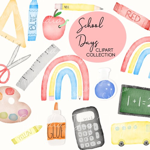 Back to School Clip Art First Day of School Clip Art - Etsy