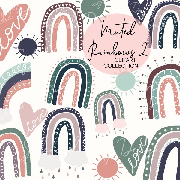 Muted Rainbow - Etsy