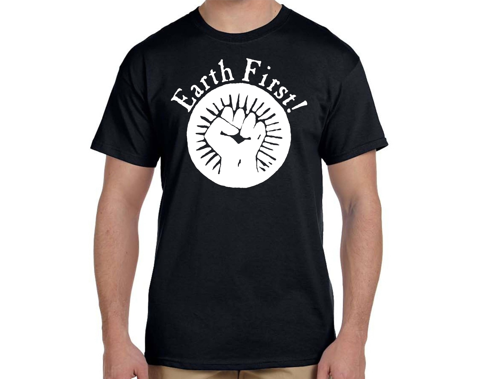 Earth First in Defense of Mother Activist T-shirt WH | Etsy
