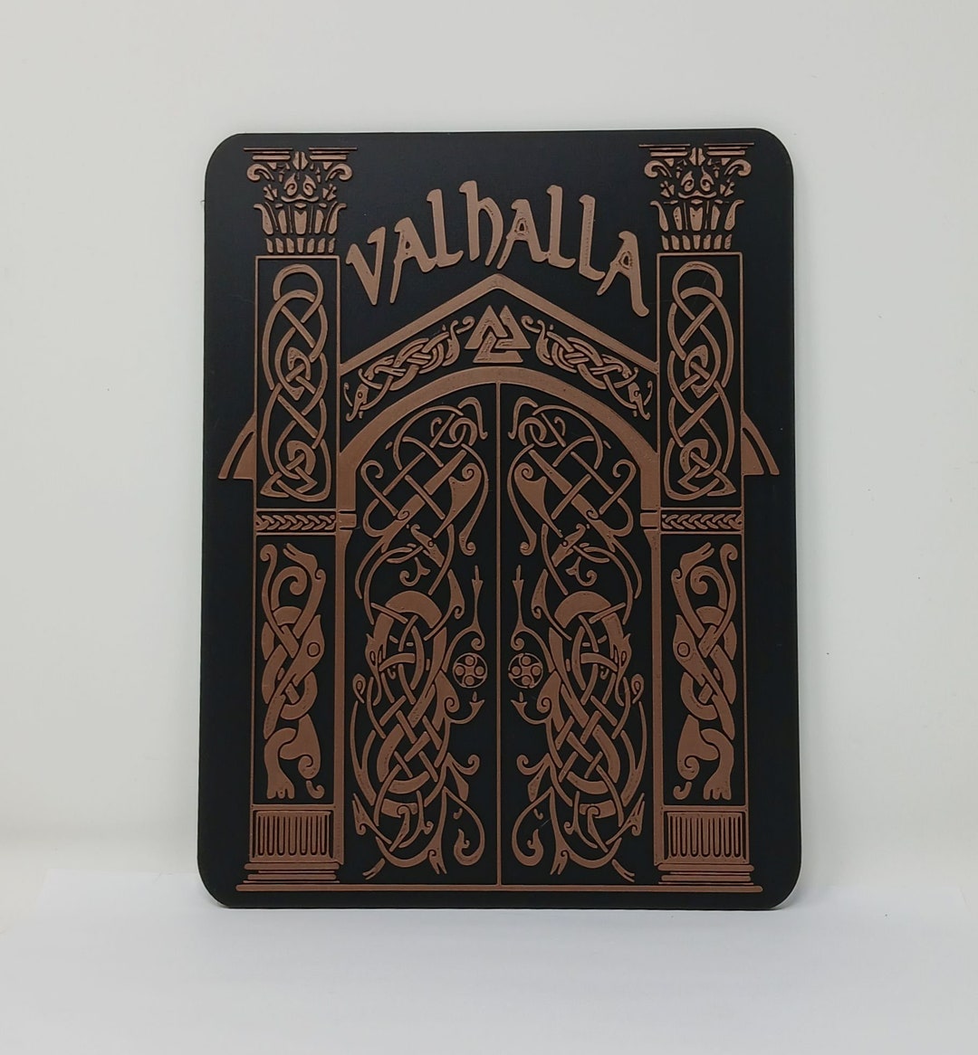 Valhalla Norse 3D Relief Standing or Wall Plaque - Etsy