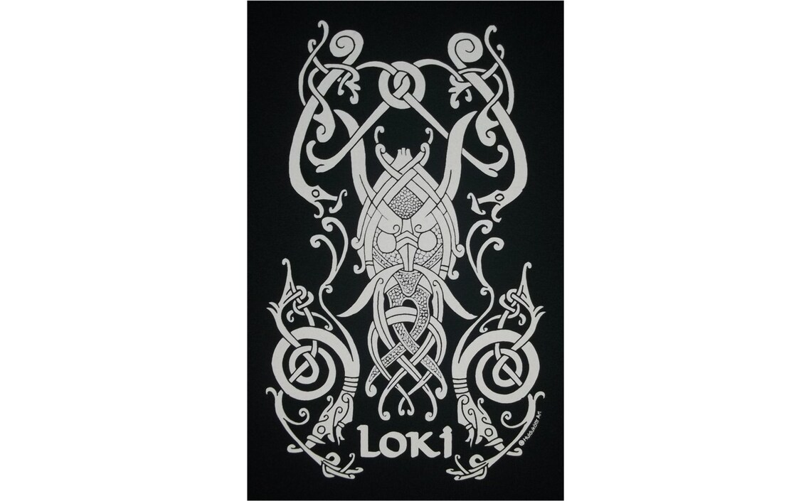 Loki Knot Rune Viking God Norse T-shirt WH - Etsy