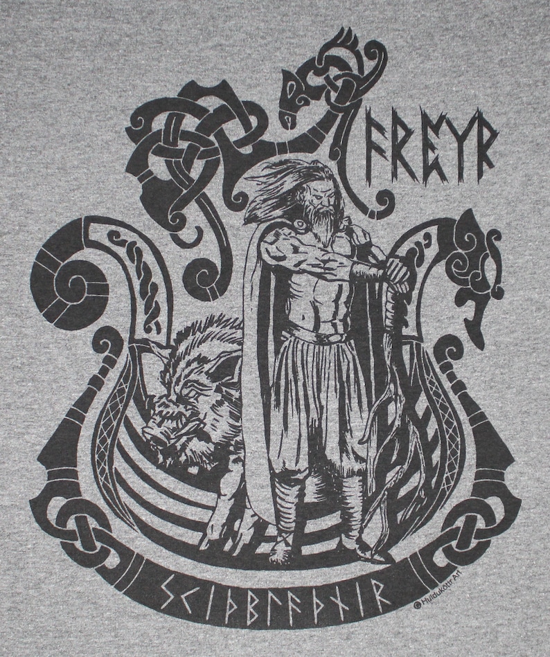 Freyr Norse God Viking Rune T-Shirt BL - Etsy France