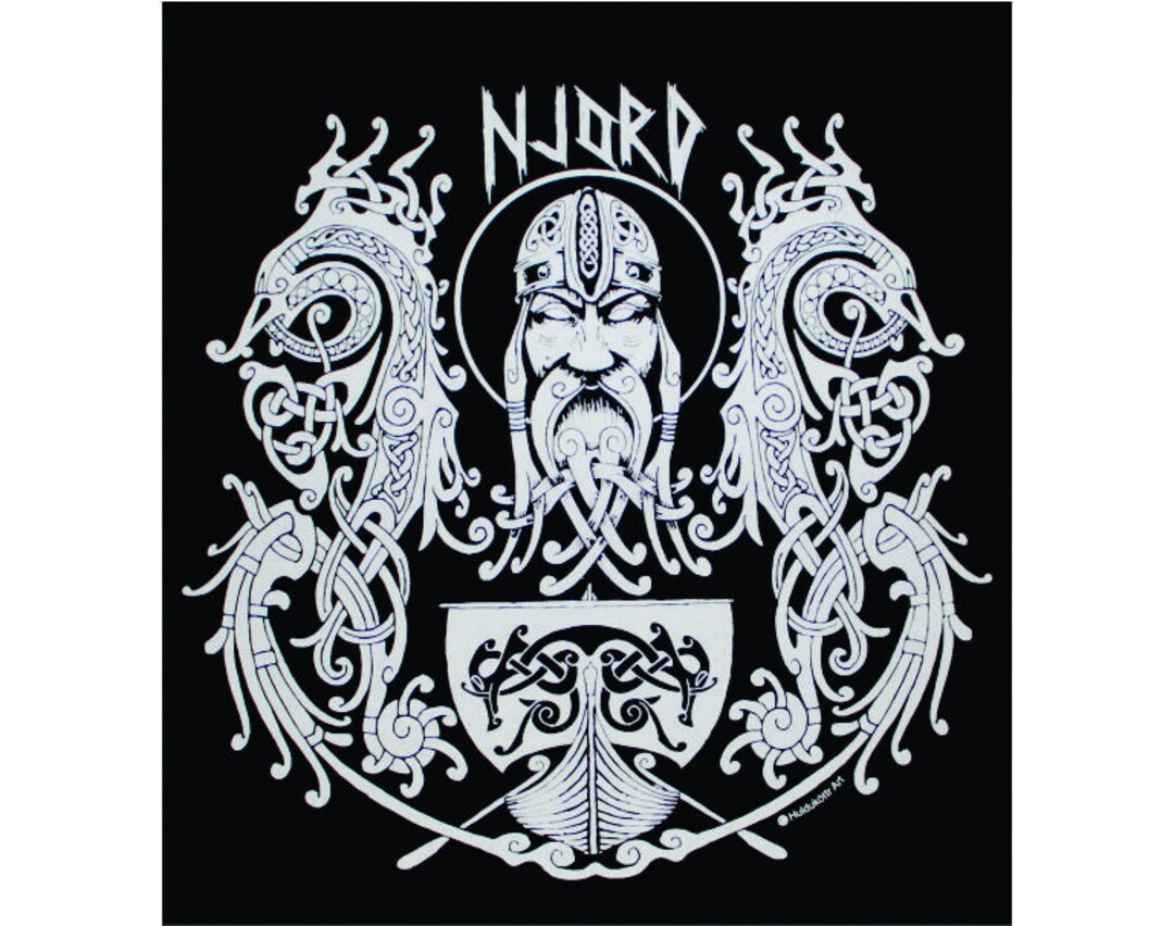Njord Norse Viking Rune T-shirt WH - Etsy