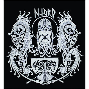 Njord Norse Viking Rune T-shirt WH - Etsy