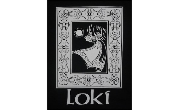Loki Block Viking God Norse T-shirt WH | Etsy