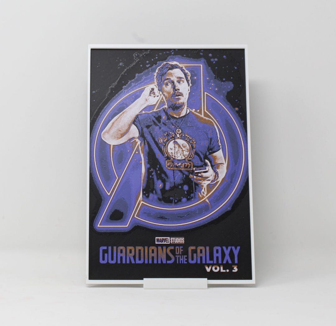 Guardians of the Galaxy Vol. 3 Movie 2023 Movie Poster Hueforge 3D ...