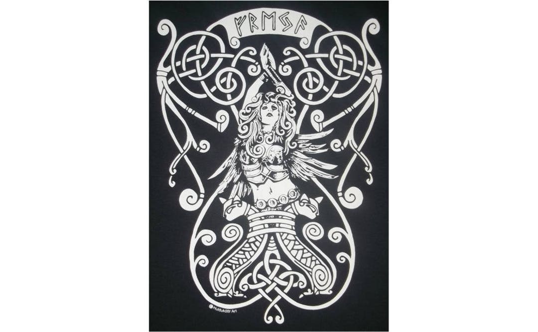 Freya Freyja Goddess Norse Viking Rune T-shirt WH - Etsy