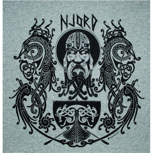 Njord Norse Viking Rune T-shirt BL - Etsy
