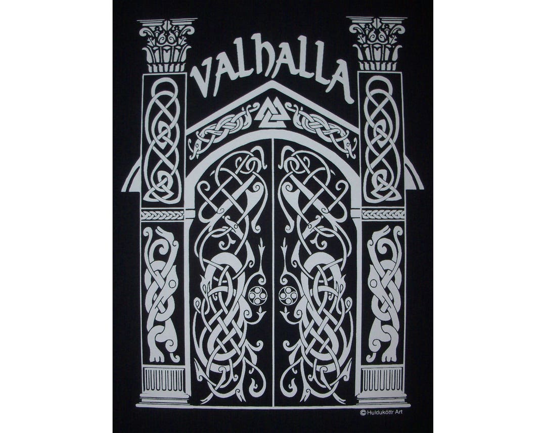 Valhalla Norse Viking Hall of the Fallen Rune T-shirt WH - Etsy