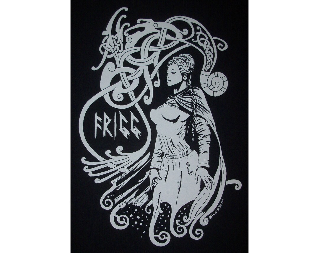Frigg Frigga Aesir Goddess Rune Norse Viking T-shirt WH - Etsy