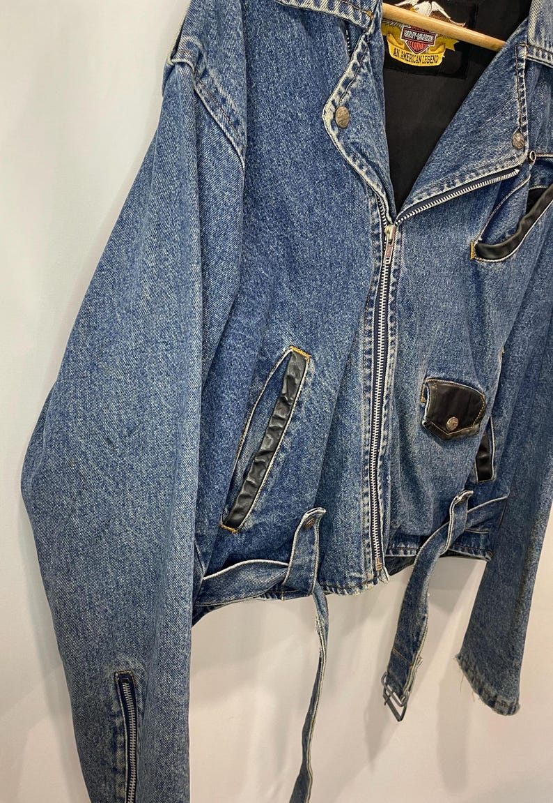 Harley Davidson Denim Jacket - Etsy