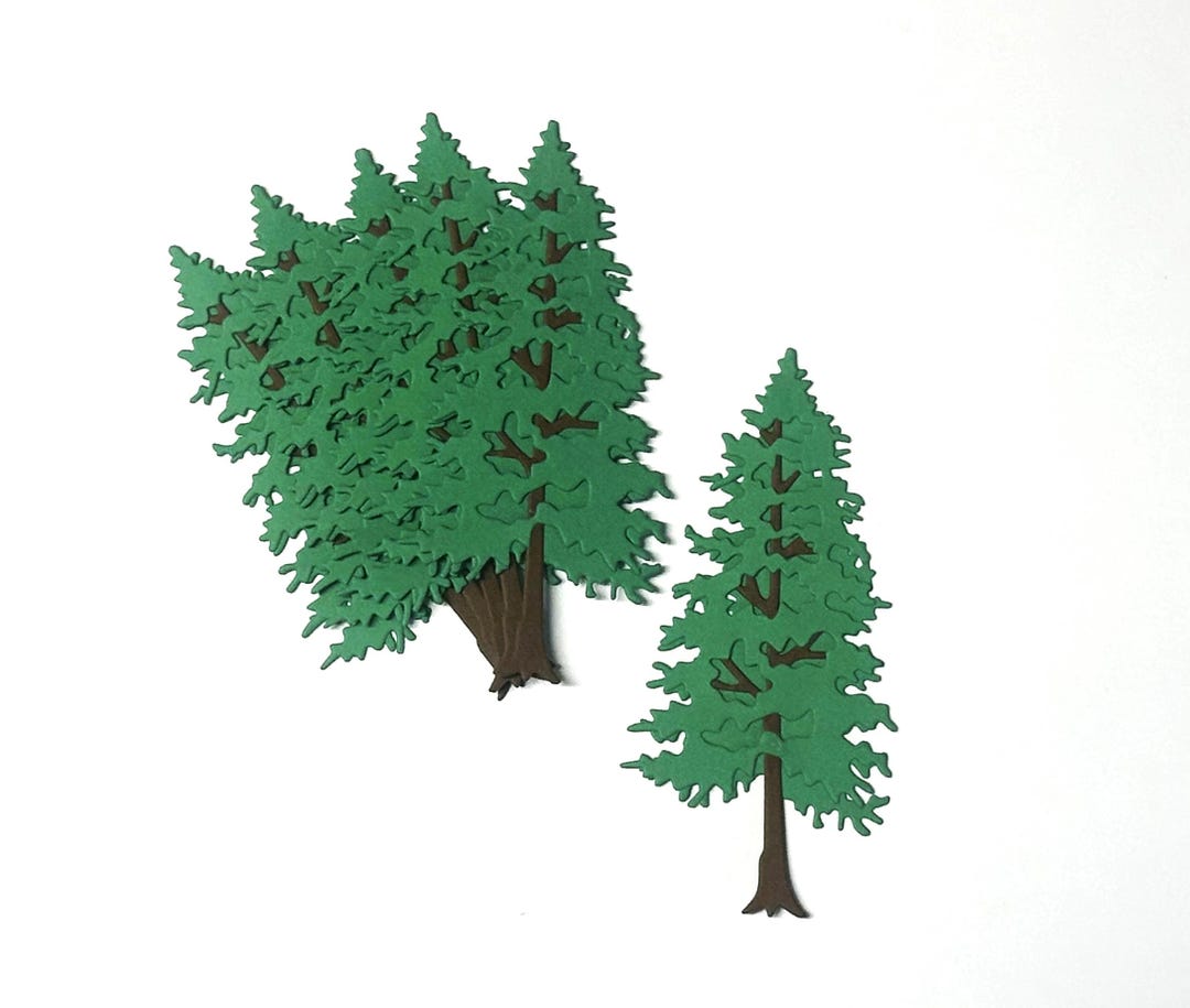 6 Dimensional Trees Die Cuts, Scrapbooking, Embellishments, Card Making ...