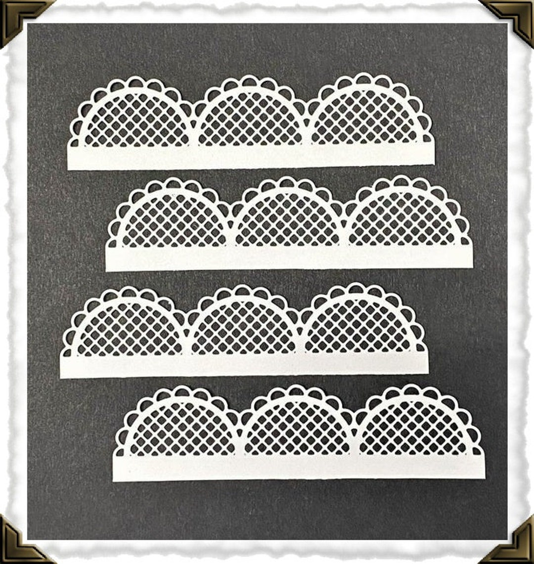Scalloped Border Die Cuts: Card Making Embellishments (set of 4) - Etsy