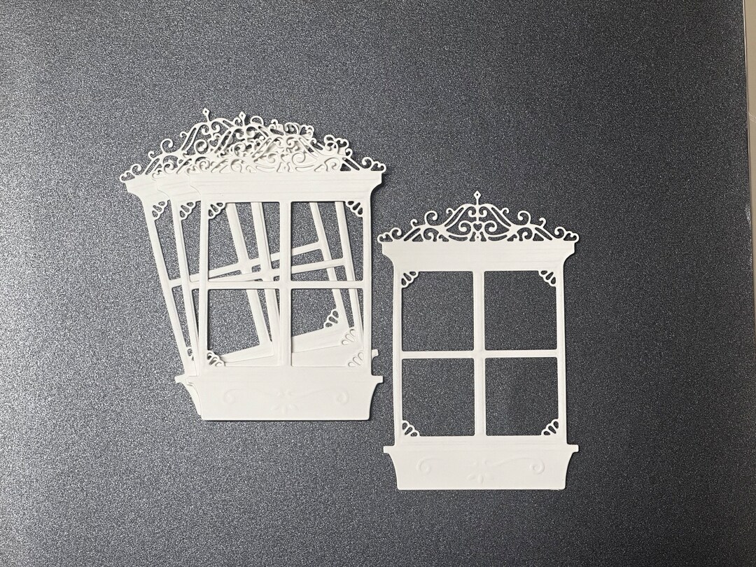 4 Fancy Windows Cardstock Die Cuts, Window, Embellishment, Scrapbooking ...
