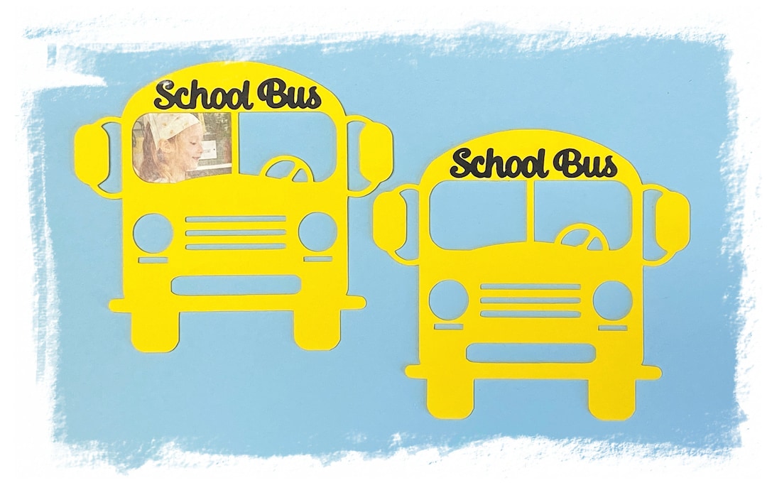 2 Large Bus Frames Die Cuts, Embellishments, Paper Cuts, Scrapbooking ...