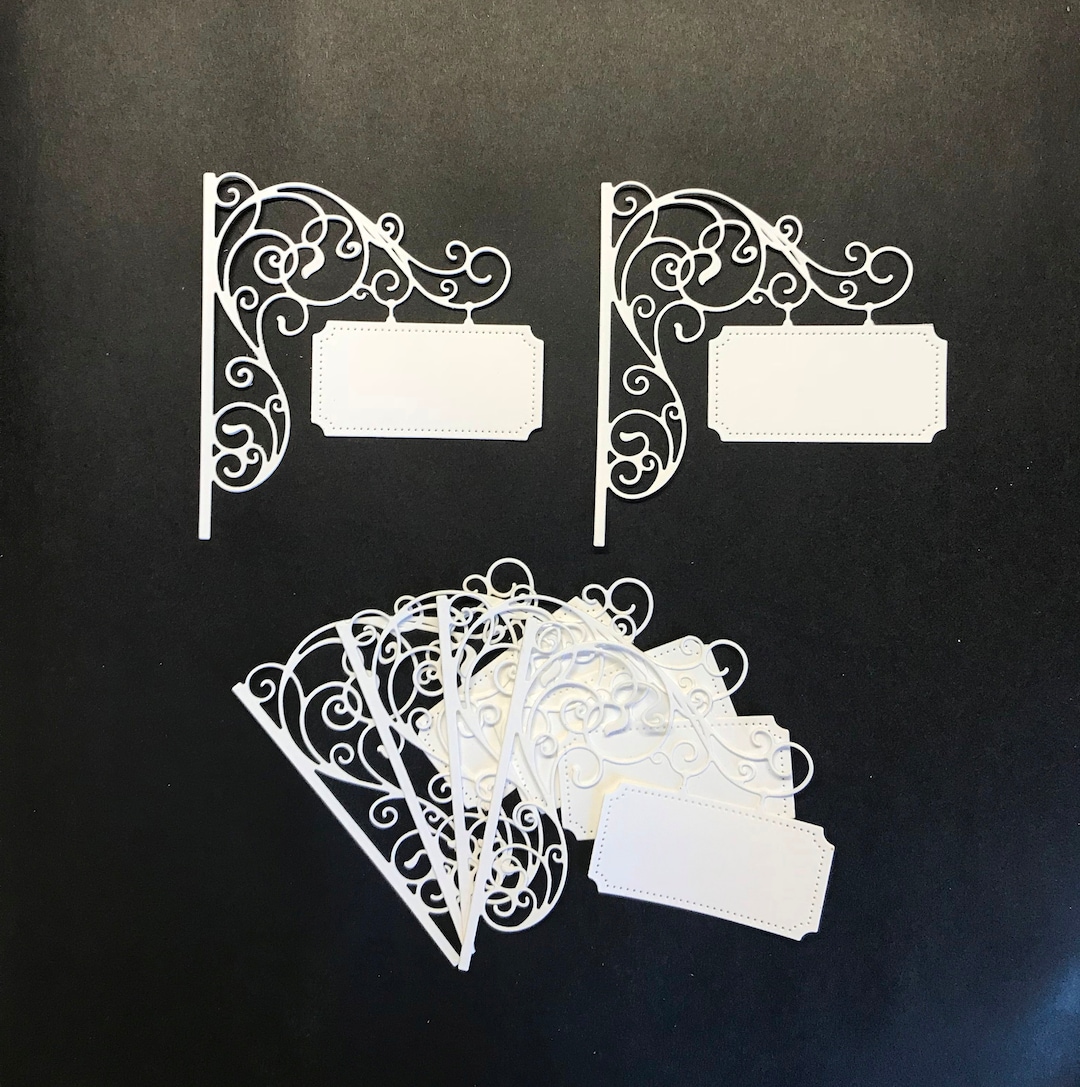 6 Ornate Sign Die Cuts: Scrapbooking Embellishments - Etsy