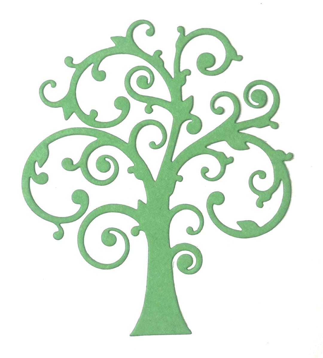 5 Large Swirly Cardstock Tree Die Cuts, Scrapbooking, Embellishments ...