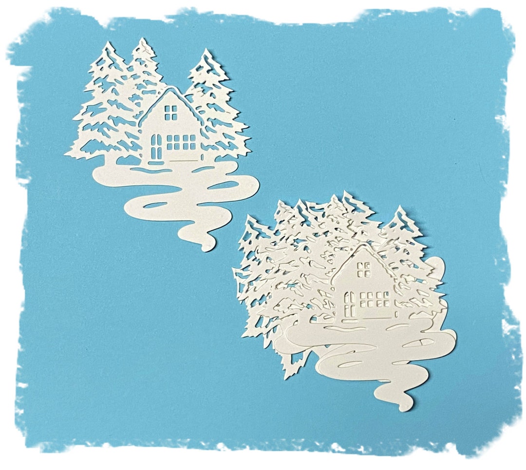 Large Snow House Die Cuts Paper Cuts Embellishments - Etsy