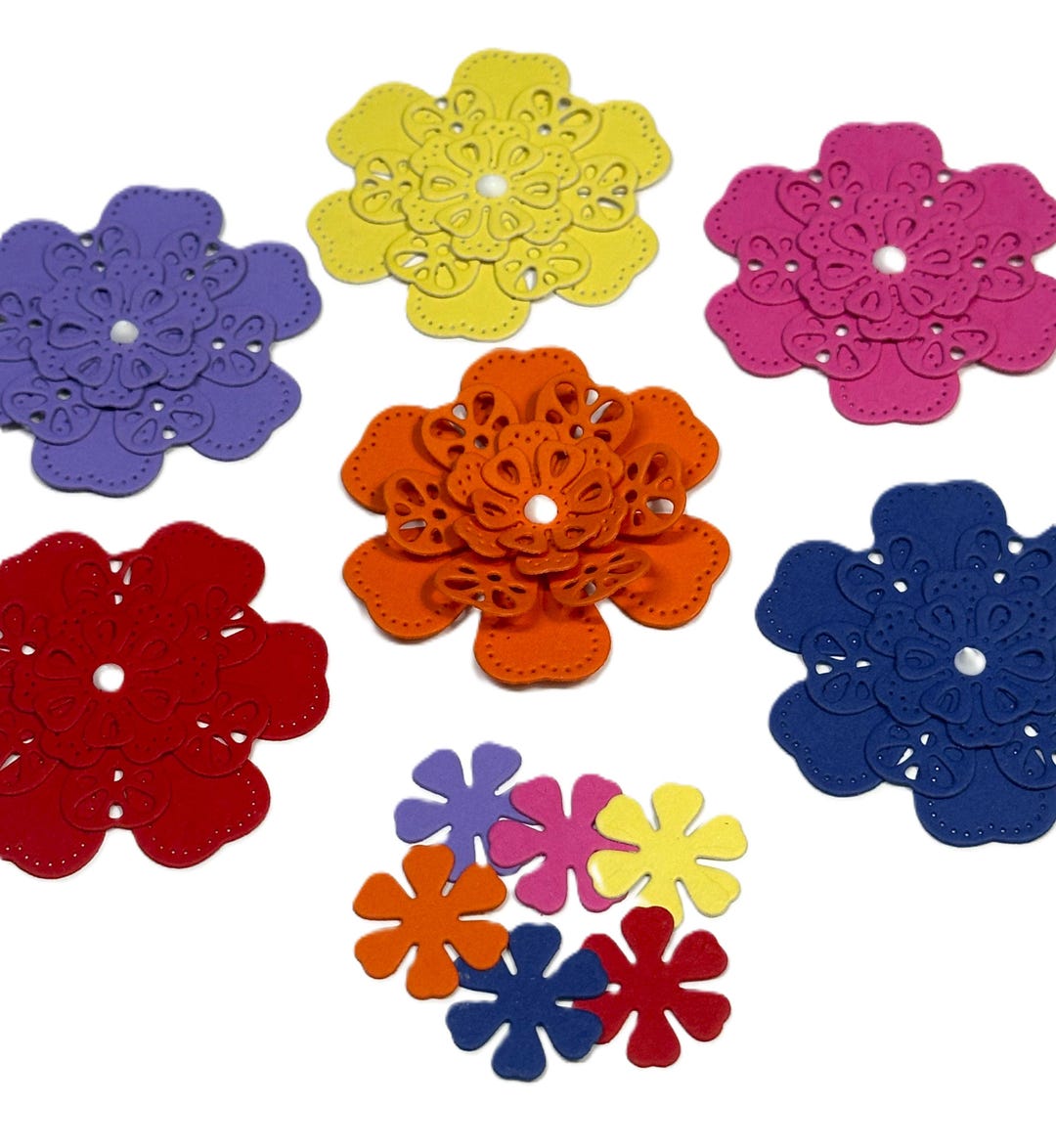 3D Paper Flower Die Cuts: Scrapbooking Embellishments - Etsy