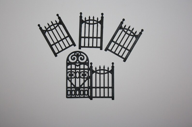 5 Piece Spellbinders Garden Gate Die Cut Embellishments: Scrapbooking ...
