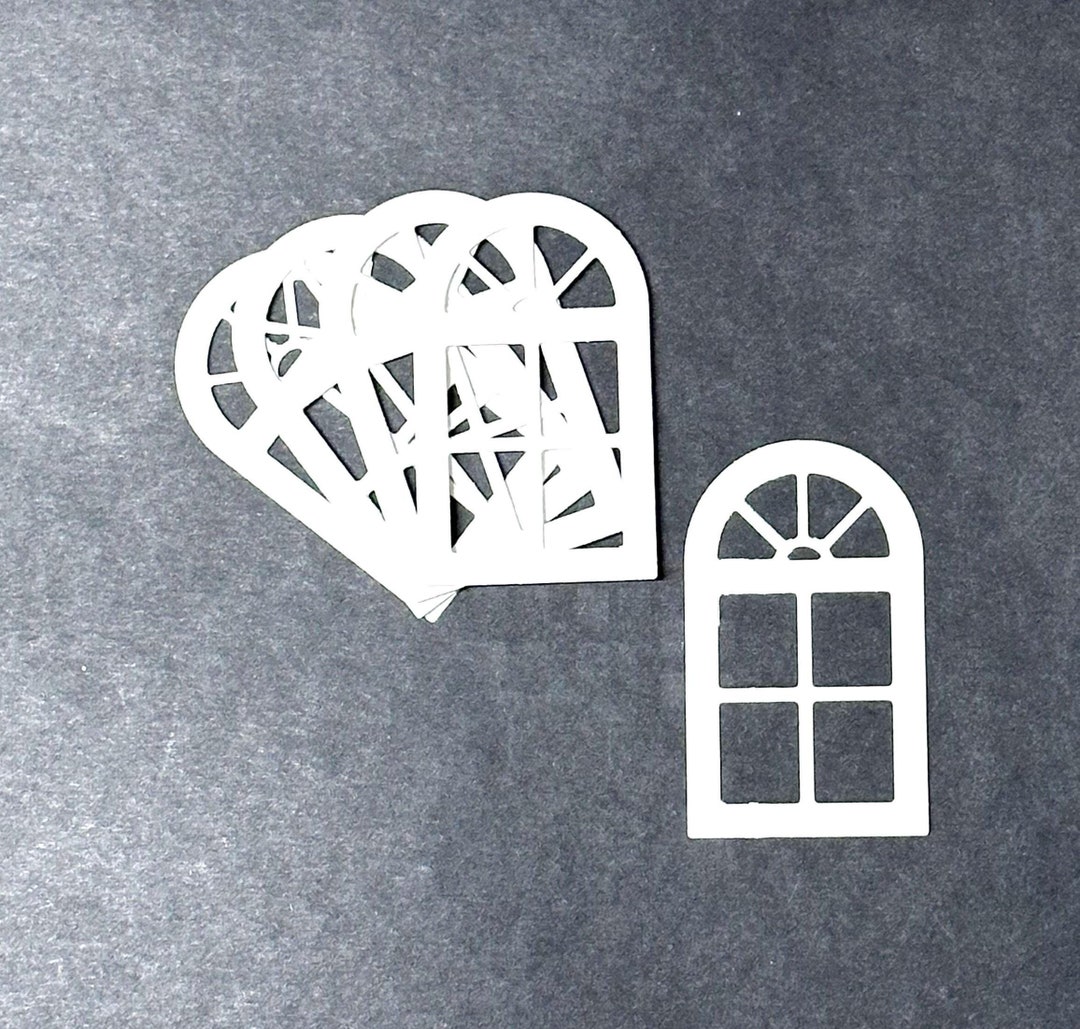 6 Small Arched Window Die Cuts, Paper Cuts, Embellishments ...