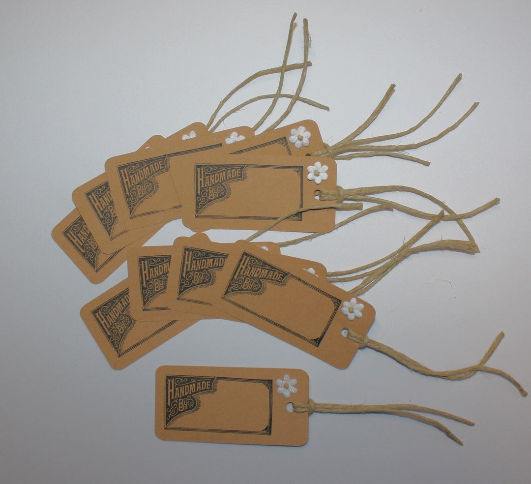 10 "handmade By" Tags, Merchandise Tags, Tags, - Etsy