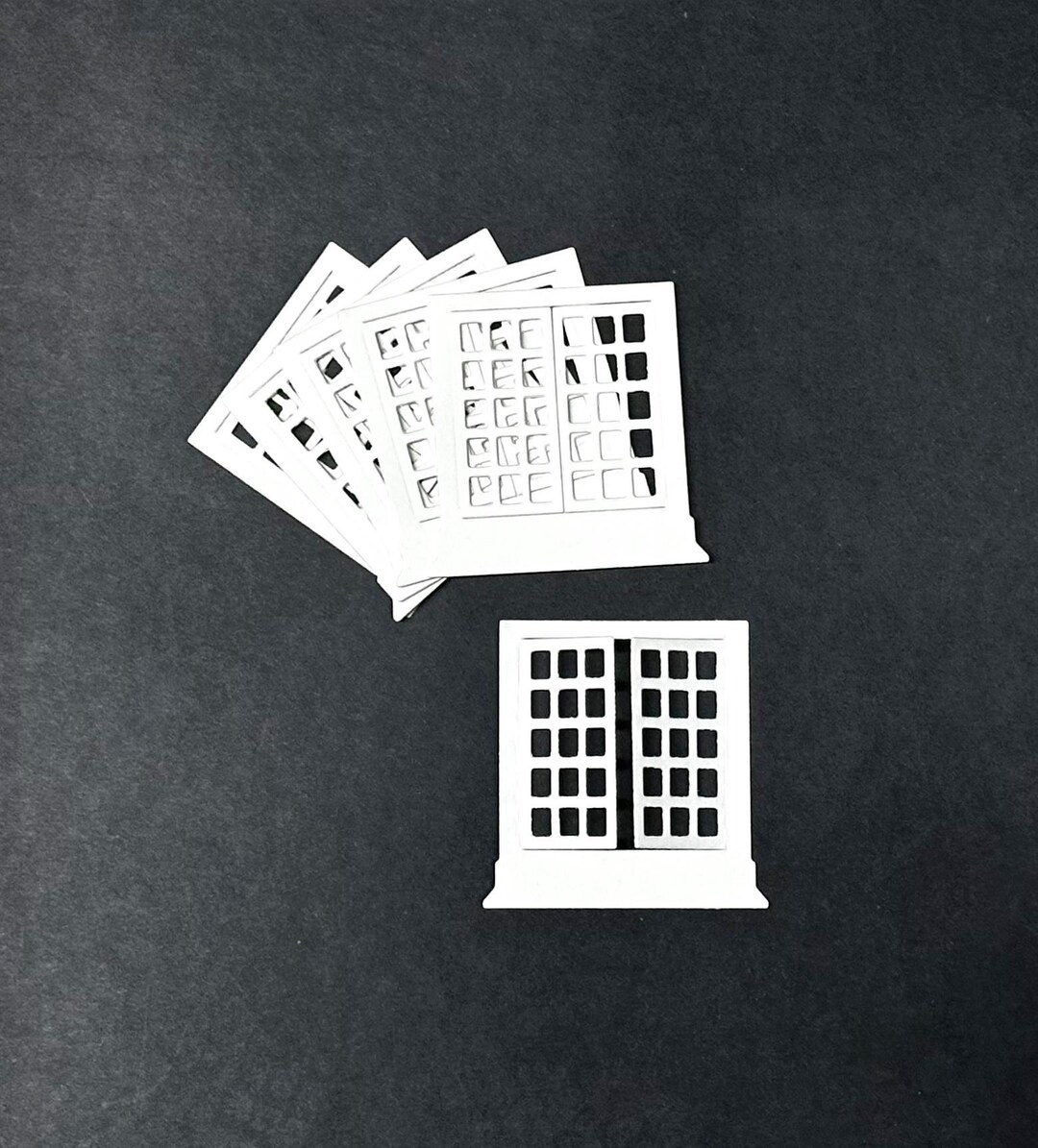 6 Small Cardstock Window Die Cuts: Scrapbooking Embellishments - Etsy