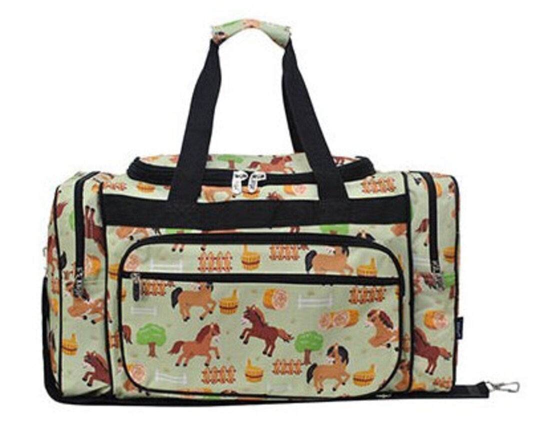 Horse Duffel Bag, Personalized Travel Gift, Girls Weekender Bag in ...