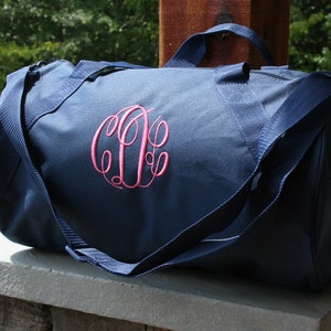Personalized Navy Duffle Bag: Monogrammed Gym, Dance, or Cheer Bag - Etsy