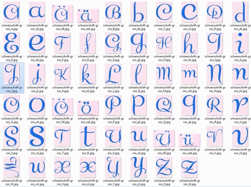 Schönschrift Nr13 Alphabet Buchstaben Stickdateien | Etsy