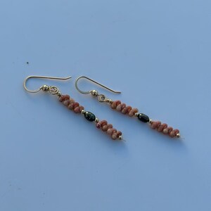 Tahitian Keshi Pearl Earrings: Kahelelani Shells, Sandalwood, Handmade ...