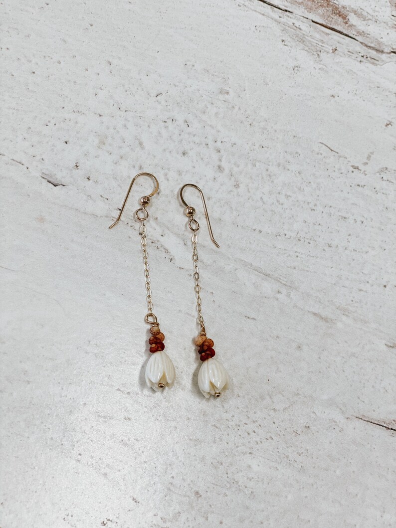 Pikake Ombre Niihau Shell Necklace or Earrings - Etsy