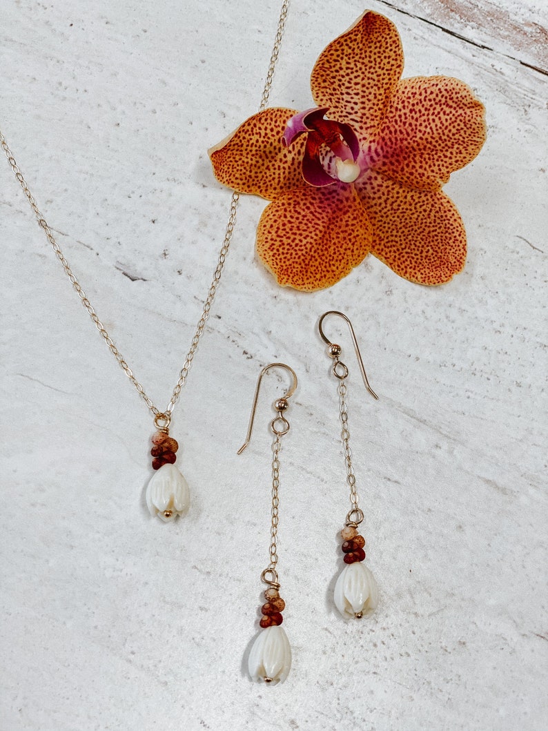 Pikake Ombre Niihau Shell Necklace or Earrings - Etsy