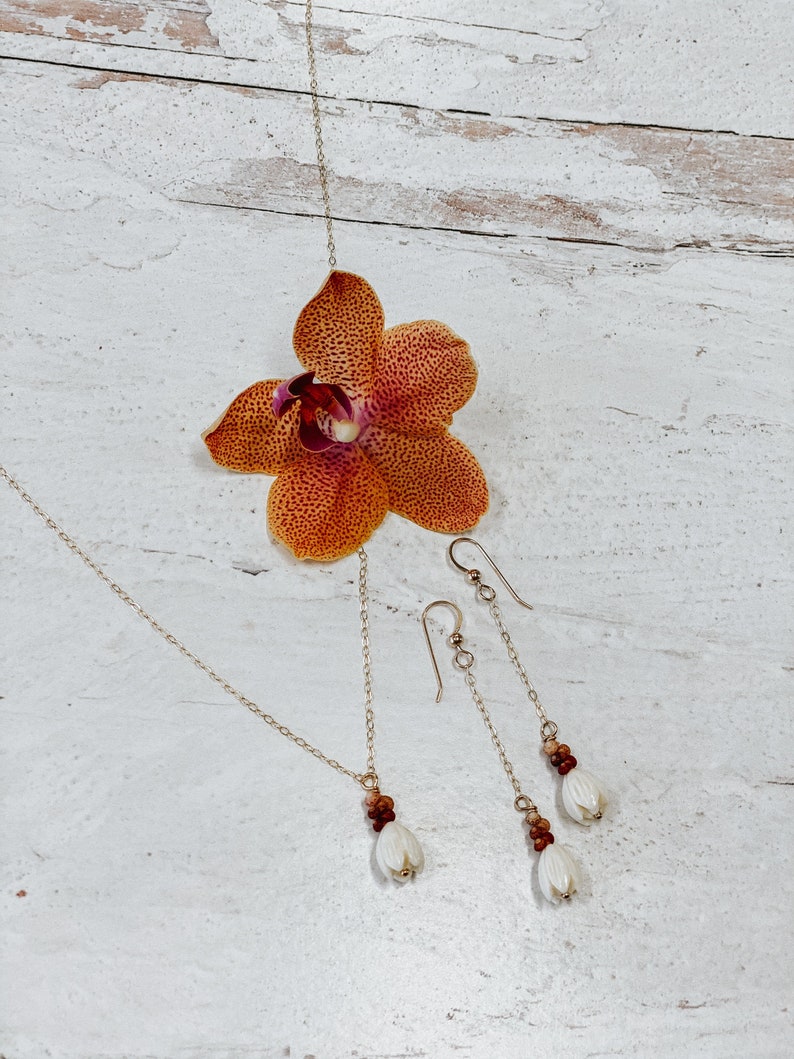 Pikake Ombre Niihau Shell Necklace or Earrings - Etsy