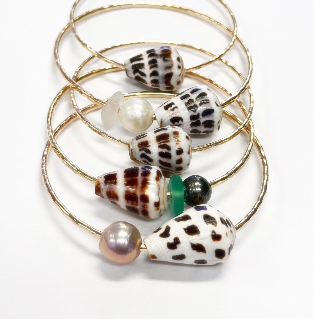 Hebrew Cone Shell Bangle of Your Choice - Etsy