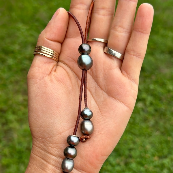 Leather Lariat - Etsy