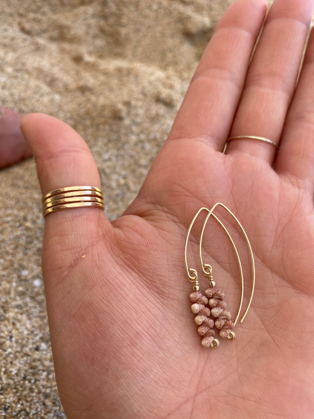 Kahelelani Shell Marquis Earrings in Your Choice of Material and Length ...