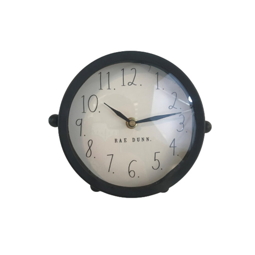 MCM Minimalist Black Desk Clock by Rae Dunn - Etsy
